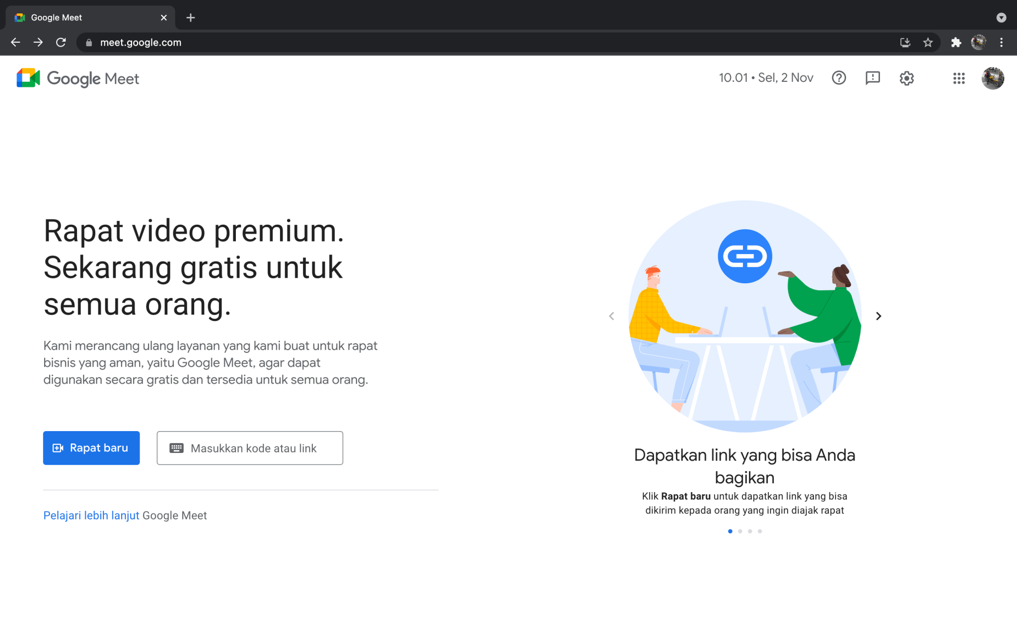 Cara Menggunakan Google Meet di HP, Laptop atau Komputer